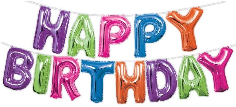 BALLOON BANNER KIT - FOIL - HAPPY BIRTHDAY - BRIGHT COLOURS | The ...