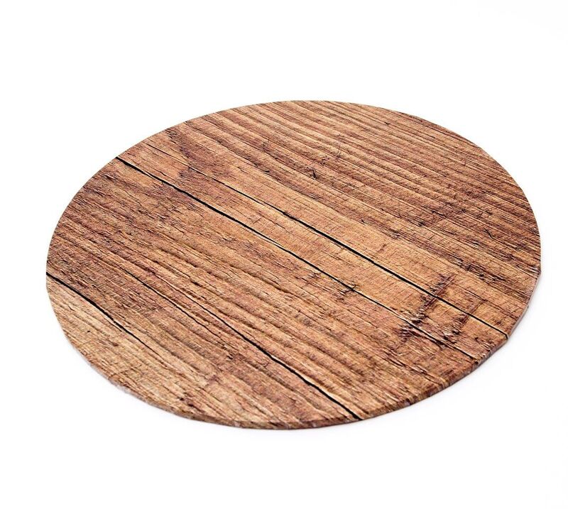 CAKE BOARD ROUND 12" - WOOD GRAIN | The Famous Arthur Daley's