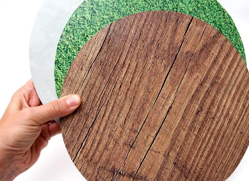 CAKE BOARD ROUND 12" - WOOD GRAIN | The Famous Arthur Daley's
