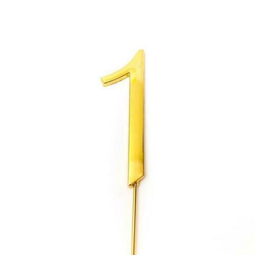 CAKE TOPPER - NUMBER 1 - 7CM - GOLD | The Famous Arthur Daley's