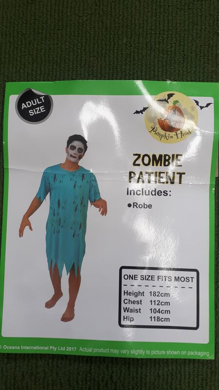 COSTUME ZOMBIE PATIENT | The Famous Arthur Daley's