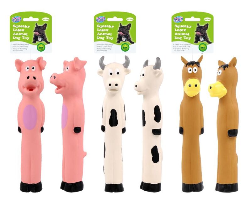 DURMAZ SQUEAKY LATEX FARM ANIMAL DOG TOY | The Famous Arthur Daley's