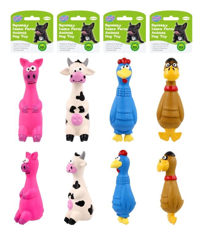 DURMAZ SQUEAKY LATEX FARM ANIMAL DOG TOY | The Famous Arthur Daley's