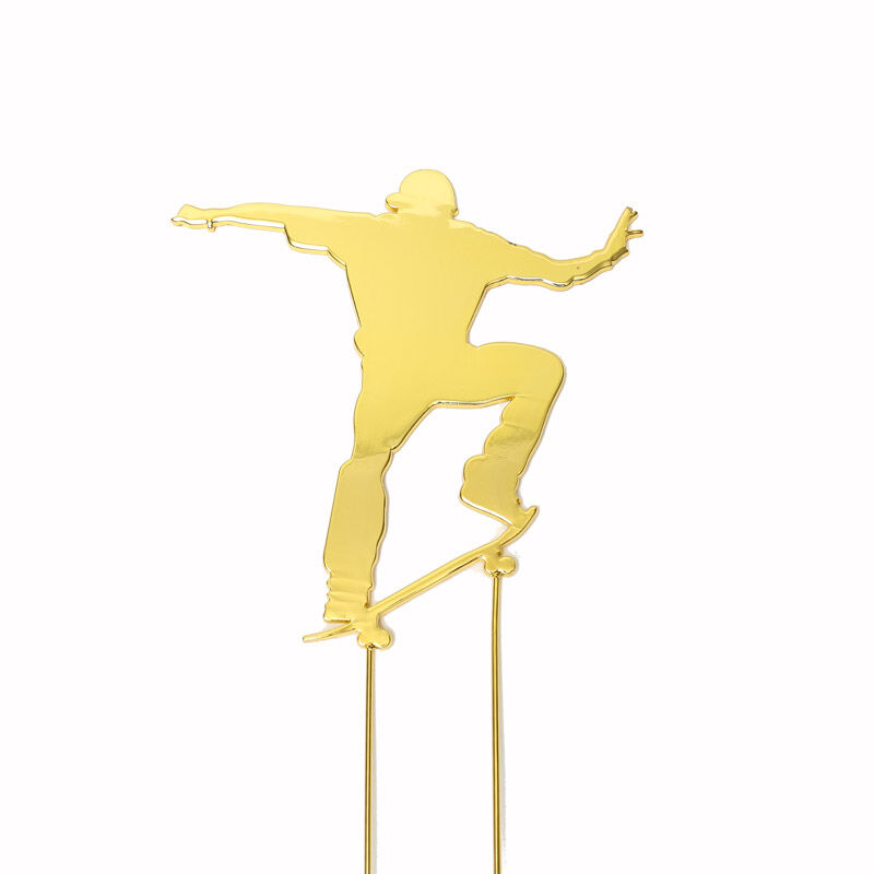 CAKE TOPPER - SKATER - GOLD PLATED | The Famous Arthur Daley's