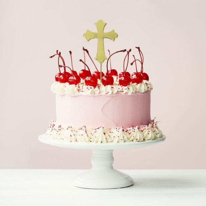 CAKE TOPPER - CROSS - GOLD PLATED | The Famous Arthur Daley's