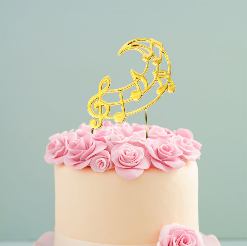 CAKE TOPPER - MUSIC NOTES - GOLD PLATED | The Famous Arthur Daley's