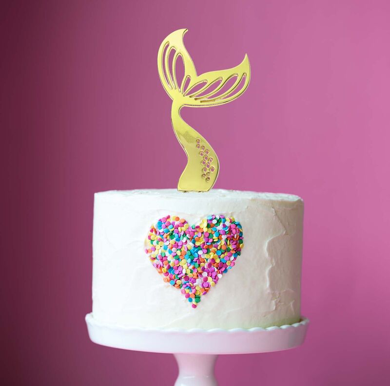 CAKE TOPPER - MERMAID TAIL - GOLD PLATED | The Famous Arthur Daley's
