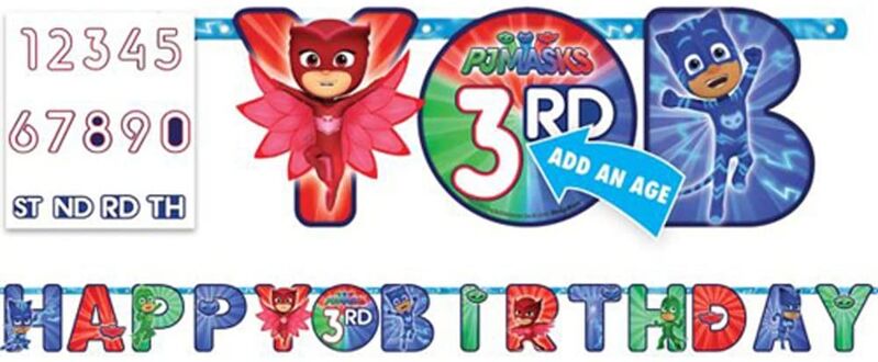 PJ MASKS JUMBO LETTER BANNER KIT | The Famous Arthur Daley's