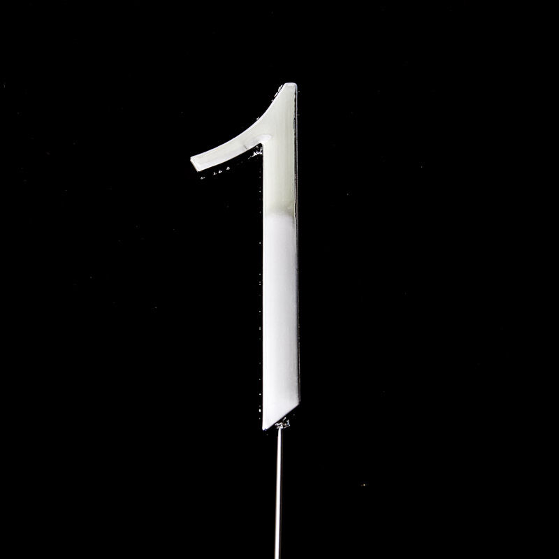 CAKE TOPPER - NUMBER 1 - 7CM - SILVER | The Famous Arthur Daley's