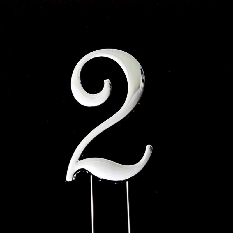 CAKE TOPPER - NUMBER 2 - 7CM - SILVER | The Famous Arthur Daley's